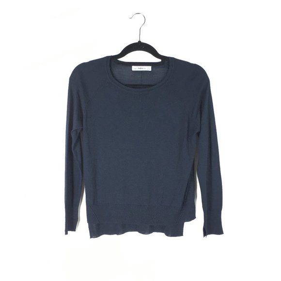Zara | Sweaters | Zara Hi Low Lightweight Sweater Crew Neck | Poshmark